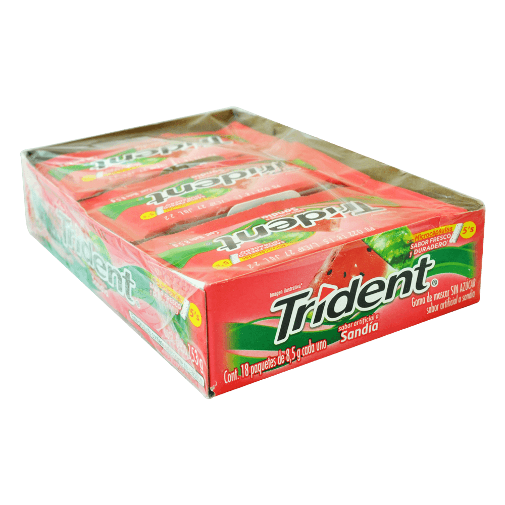 Trident Chicles Sandia 8.5 g Caja 18 Unidades - Farmacias Medicity