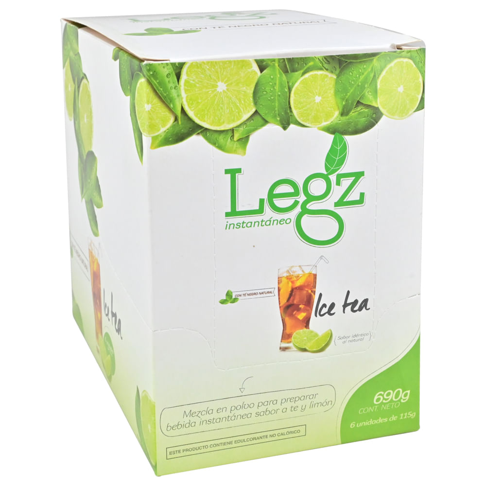 Legz Polvo Instantáneo Ice Te Limón 115 g 6 Unidades - Farmacias Medicity
