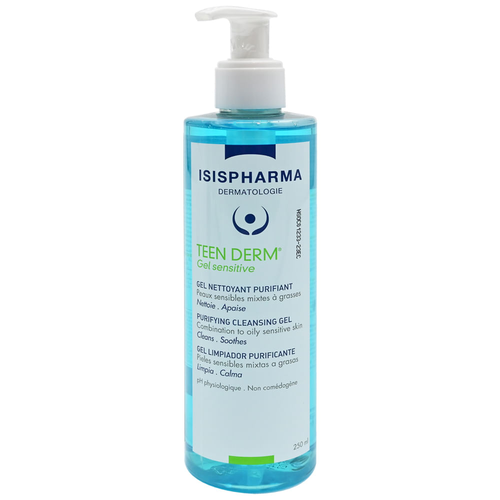 Teen Derm Gel Facial Sensitive Frasco 250 ml - Farmacias Medicity