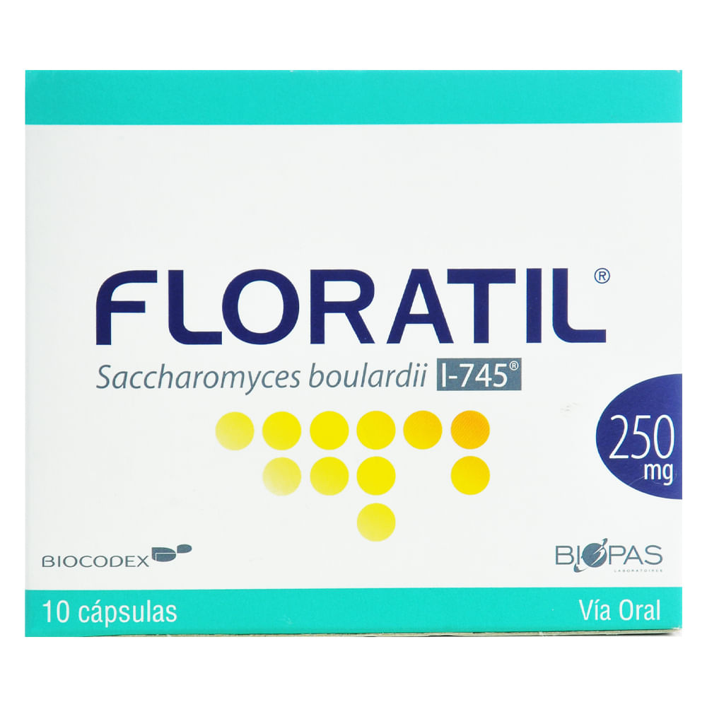 Floratil Cápsulas 250 mg Caja 10 Unidades - Farmacias Medicity