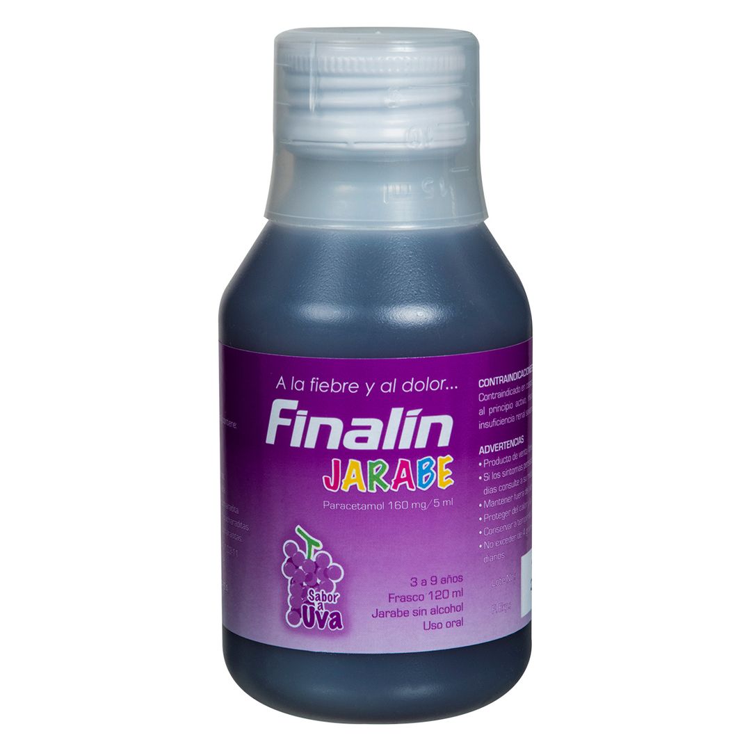 Finalin Jarabe 160mg/5ml Uva Frasco 120 ml - Farmacias Medicity