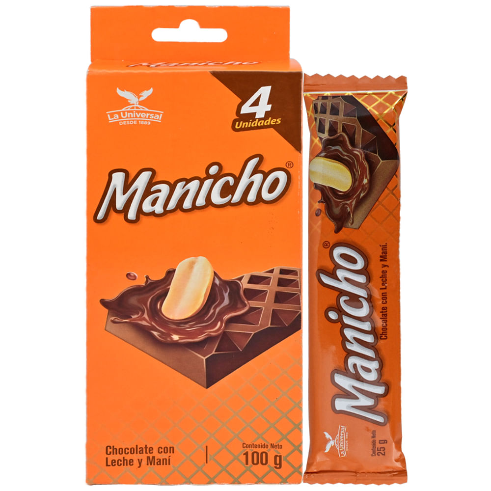 Manicho Chocolate 25 g 4 Unidades - Farmacias Medicity