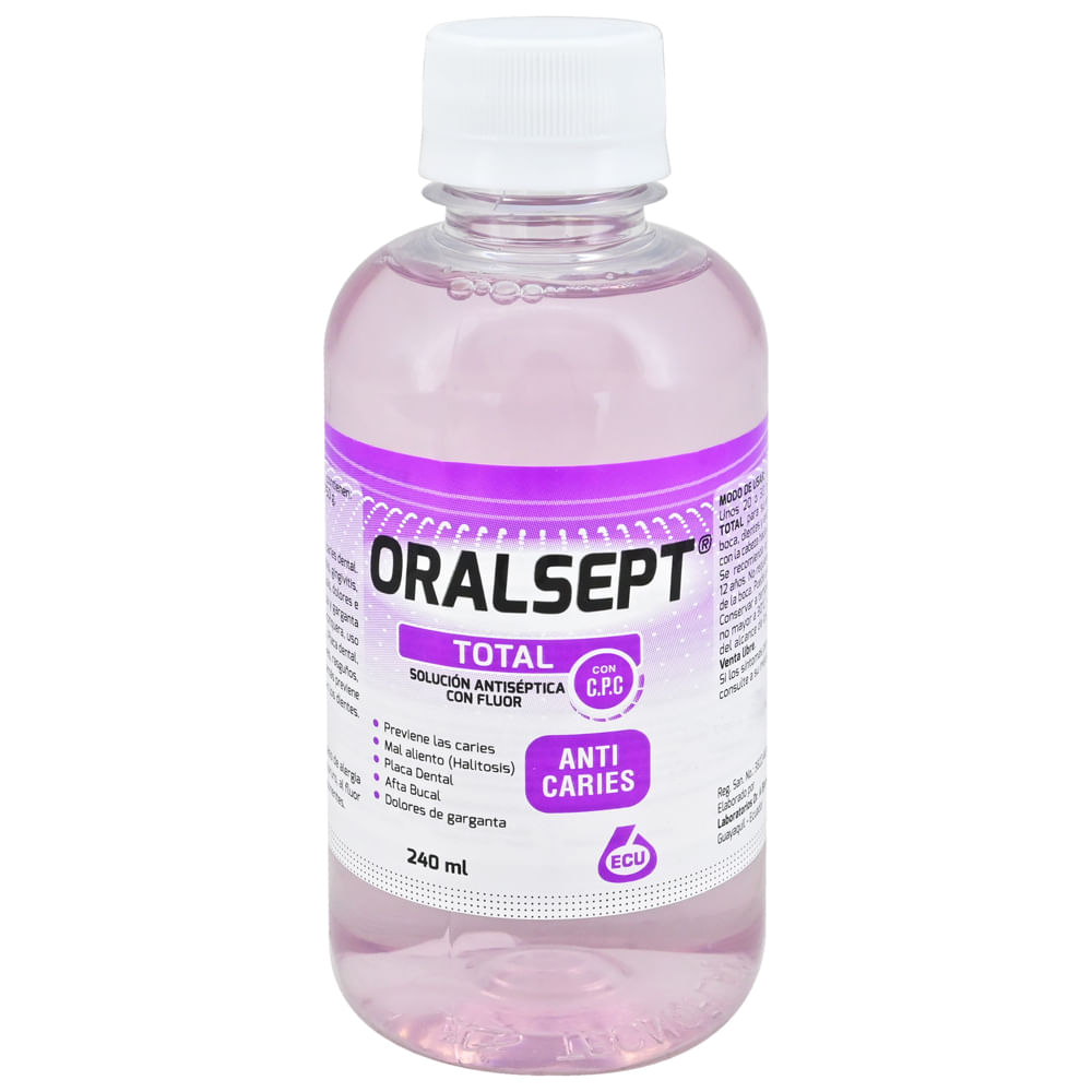 Oralsept Solución Bucal Total Frasco 240 ml - Farmacias Medicity