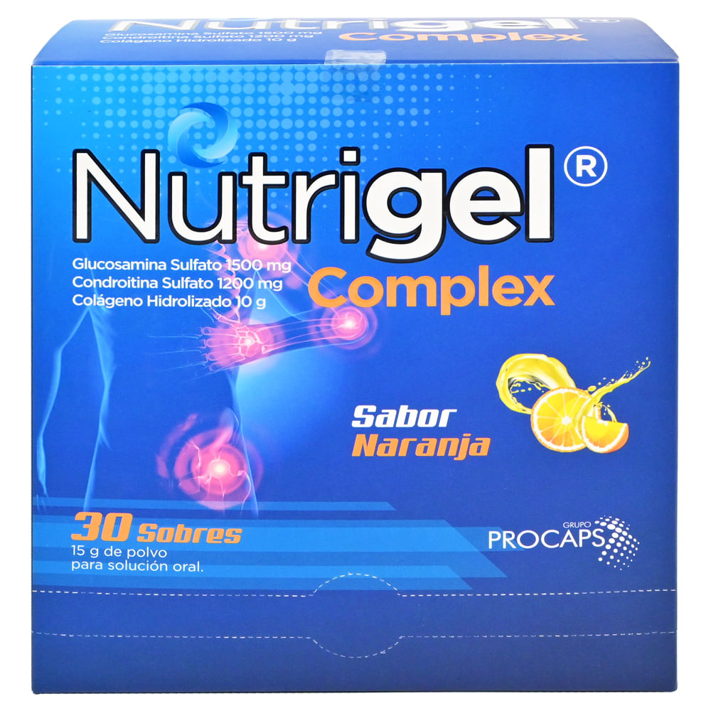Nutrigel Complex Polvo Para Solución Oral Sabor Naranja Caja 30 ...