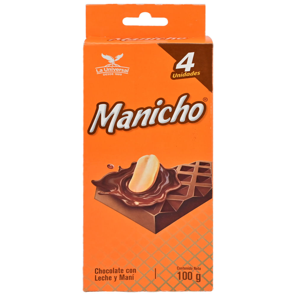 Manicho Chocolate 25 g 4 Unidades - Farmacias Medicity