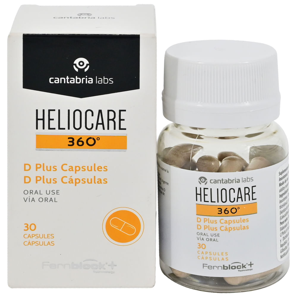 Heliocare 360 D Plus Suplemento Alimenticio Cápsula 30 Unidades ...