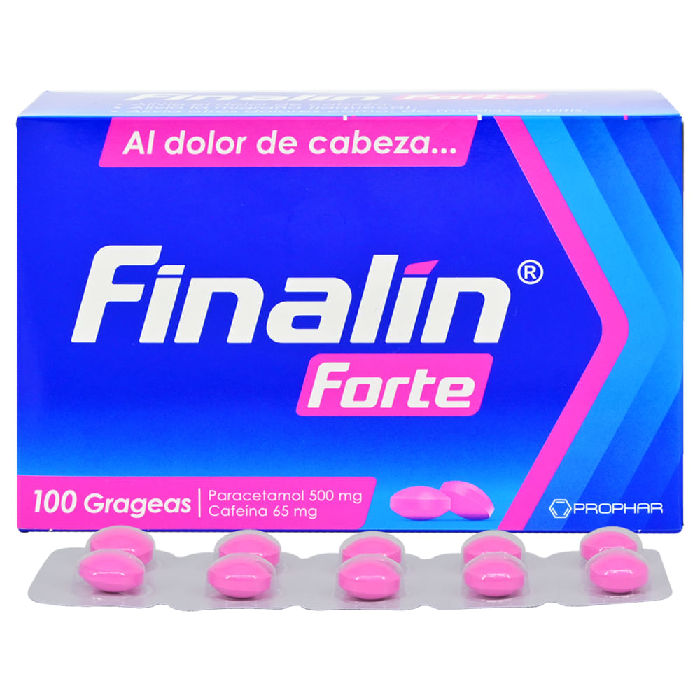 Finalin Forte Grageas 500/65 mg Caja con 100 Unidades - Farmacias Medicity