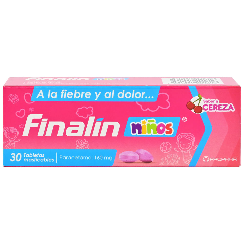 Finalin Niños Tabletas Masticables 160 mg 30 Unidades - Farmacias Medicity