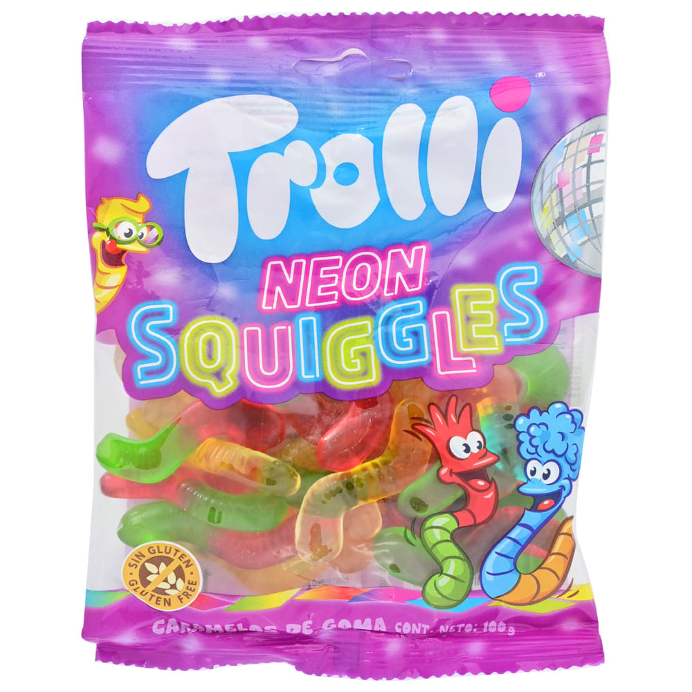 Trolli Gomitas Neon Squiggles Paquete con 100 g - Farmacias Medicity