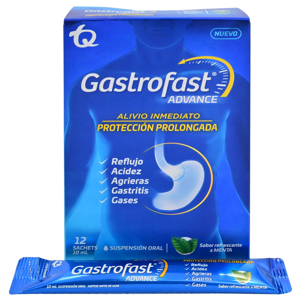Gastrofast Advance Suspensión Oral Menta Sachet 10ml x 12 Unidades ...