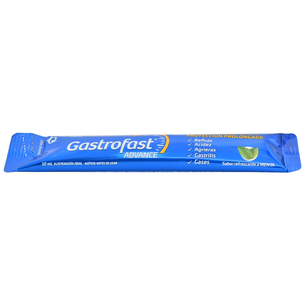 Gastrofast Advance Suspensión Oral Menta Sachet 10ml x 12 Unidades ...