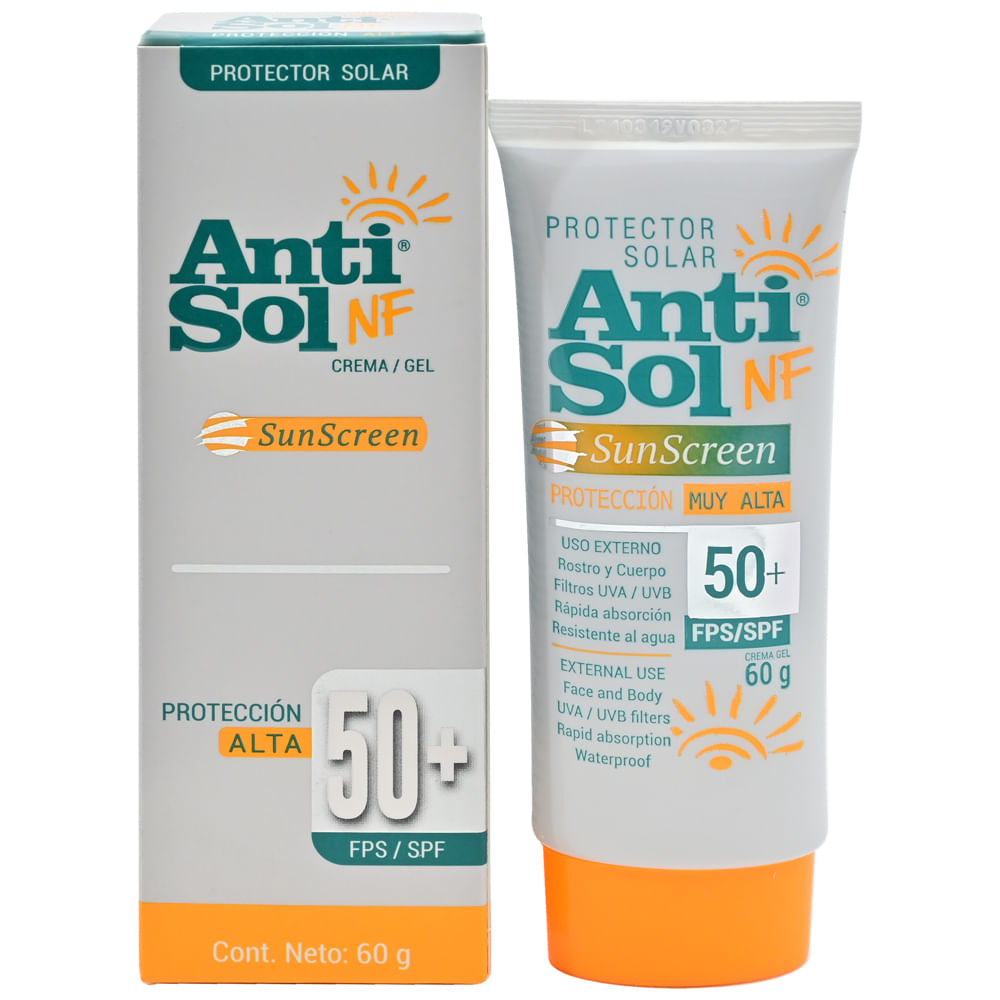 Sunscreen Protector Solar Anti-Sol Fps50+ 60 g - Farmacias Medicity