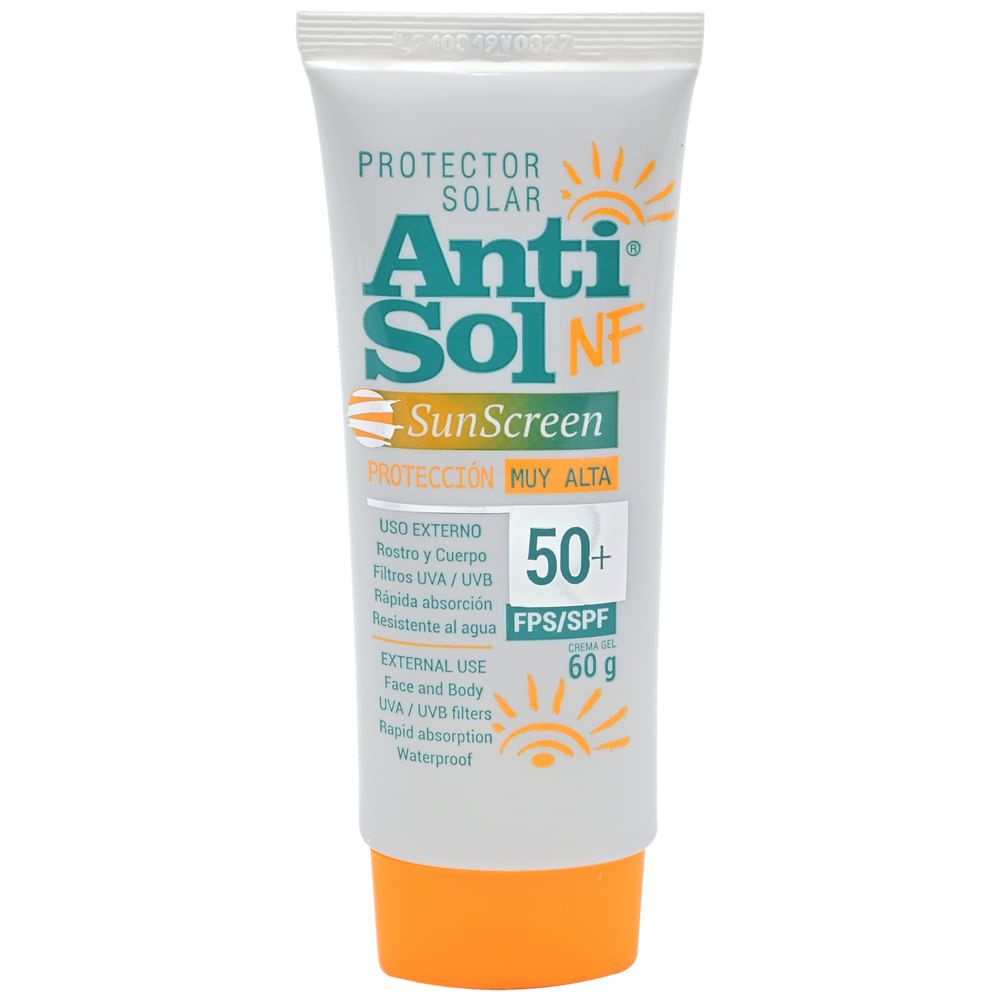 Sunscreen Protector Solar Anti-Sol Fps50+ 60 g - Farmacias Medicity