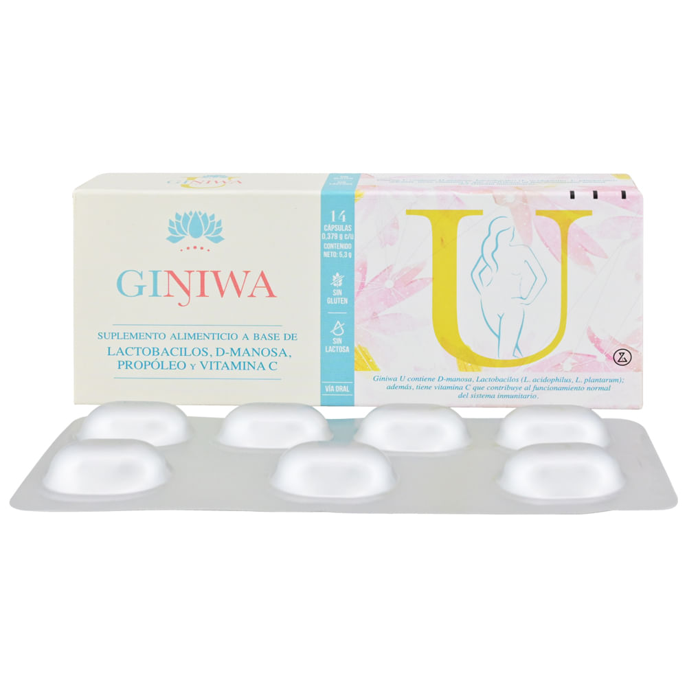 Giniwa U Suplemento Alimenticio Cápsulas 14 Unidades - Farmacias Medicity