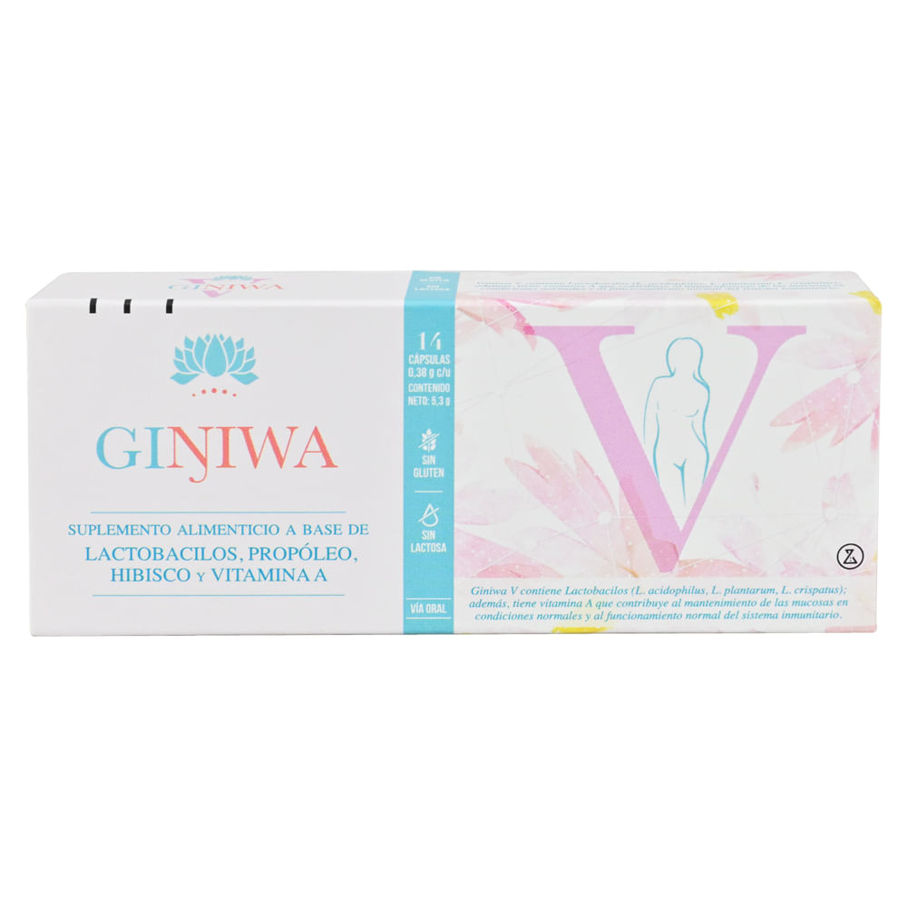 Giniwa V Suplemento Alimenticio Cápsulas Caja 14 Unidades - Farmacias ...