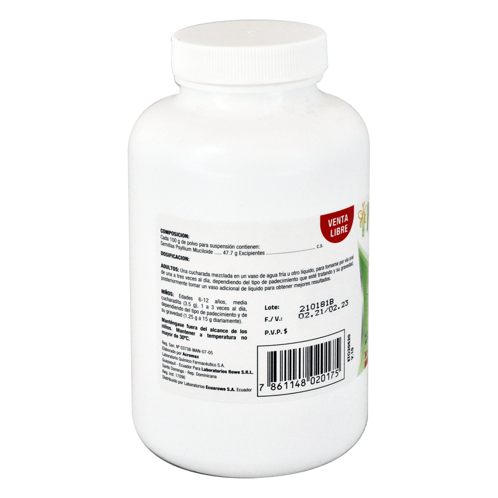 Mucilan Polvo Para Suspensión Natural Frasco 300 g - Farmacias Medicity