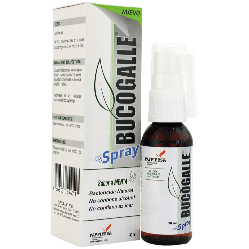 Bucogalle Spray Menta Frasco 30 ml - Farmacias Medicity