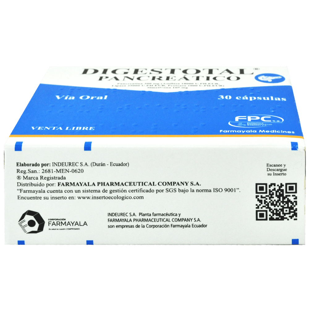 Digestotal Pancreático Cápsulas Caja 30 Unidades - Farmacias Medicity