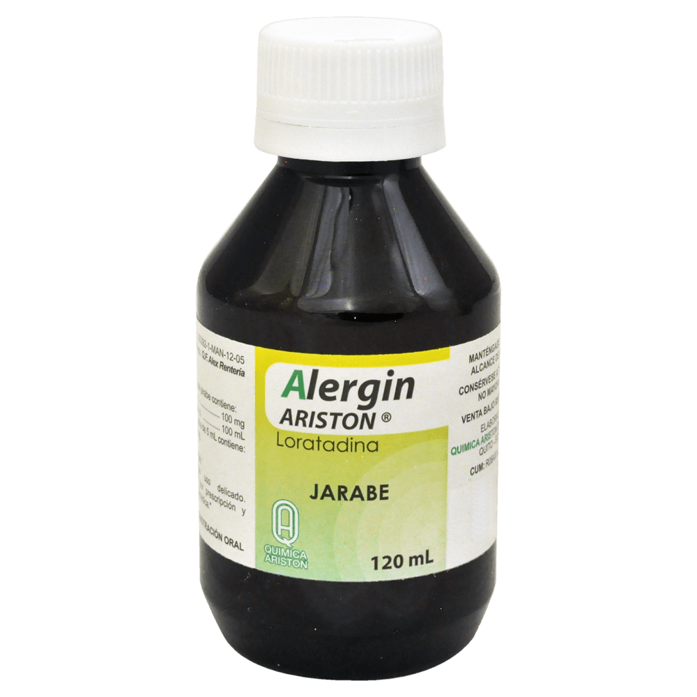 Alergin Jarabe 100mg/100ml Frasco 120 ml - Farmacias Medicity