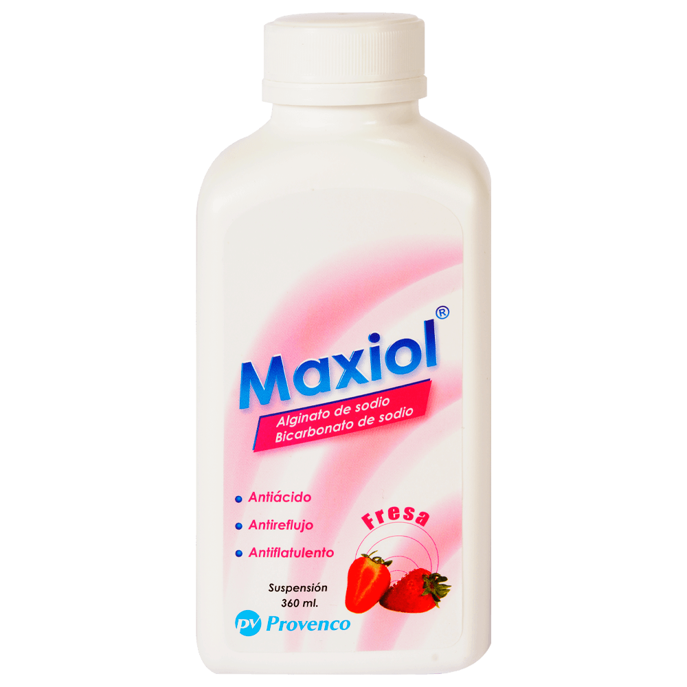 Maxiol Suspensión Fresa Frasco 360 ml - Farmacias Medicity