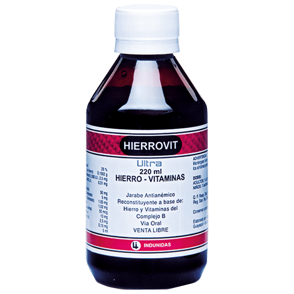 Hierrovit Ultra Jarabe Frasco 220 ml - Farmacias Medicity