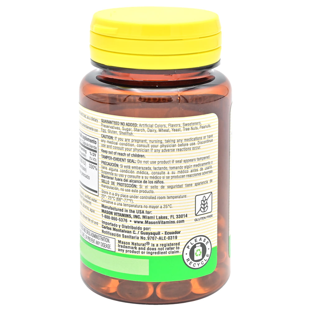 Mason Vitamina A Cápsulas 10000ui 100 Unidades - Farmacias Medicity