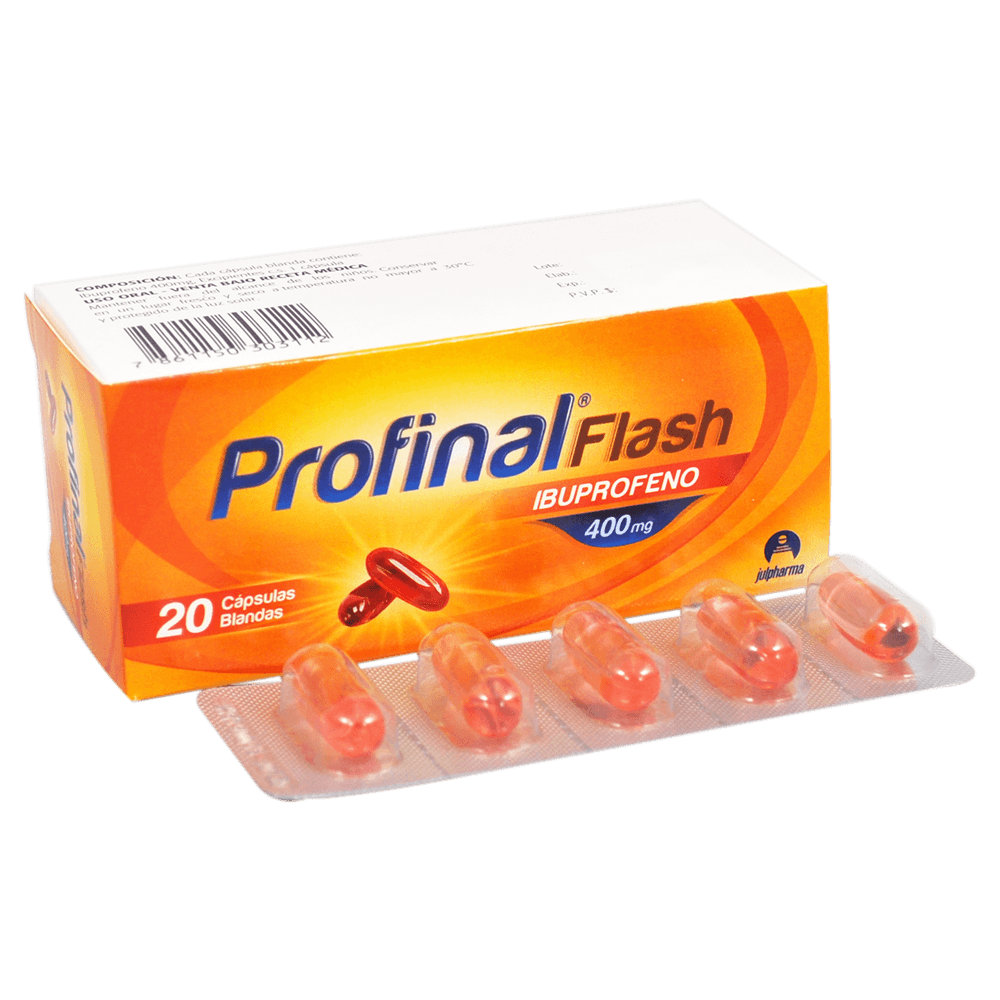 Profinal Flash Cápsulas Blandas 400 mg Caja 20 Unidades - Farmacias ...