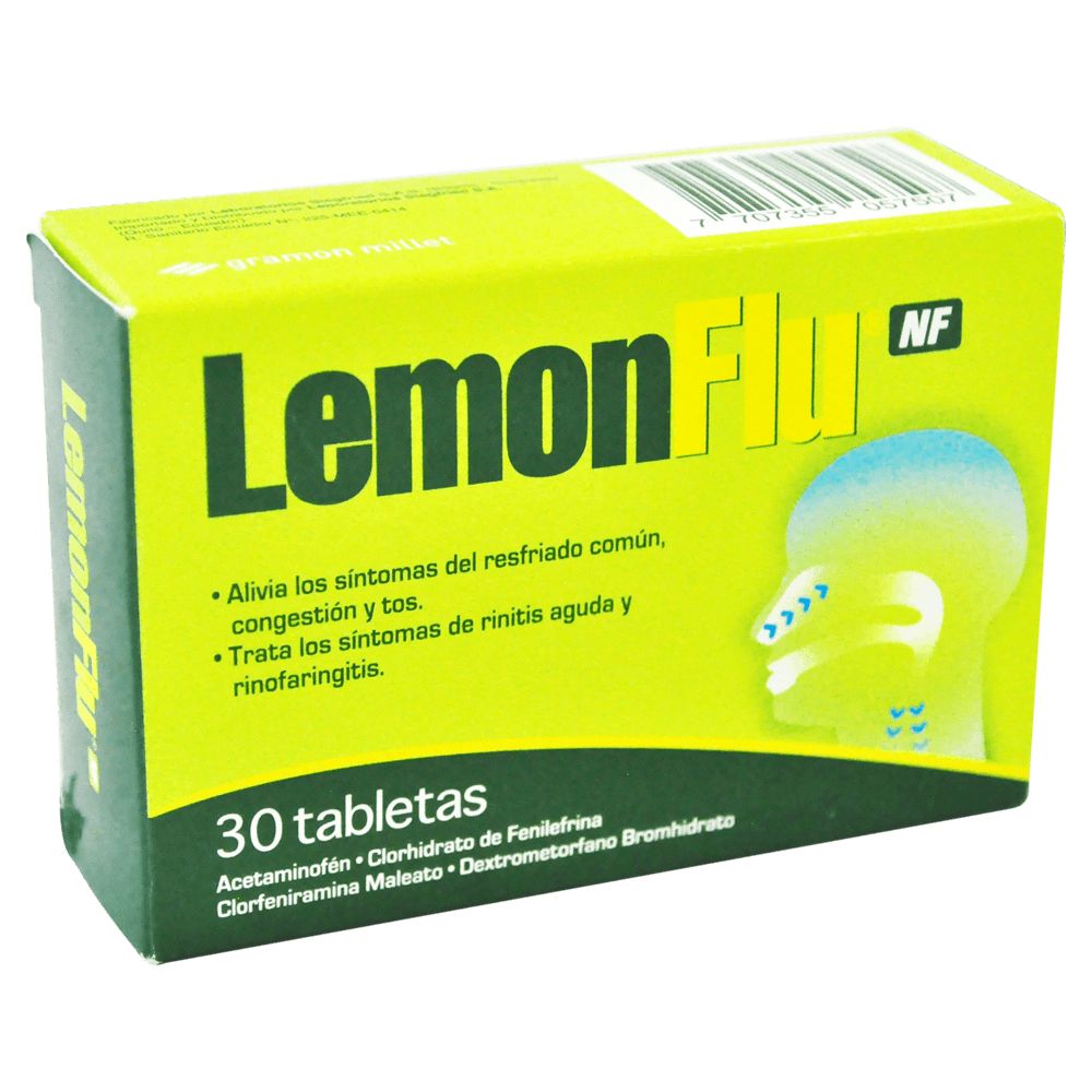 Lemonflu Nf Tabletas Caja 20 Unidades - Farmacias Medicity