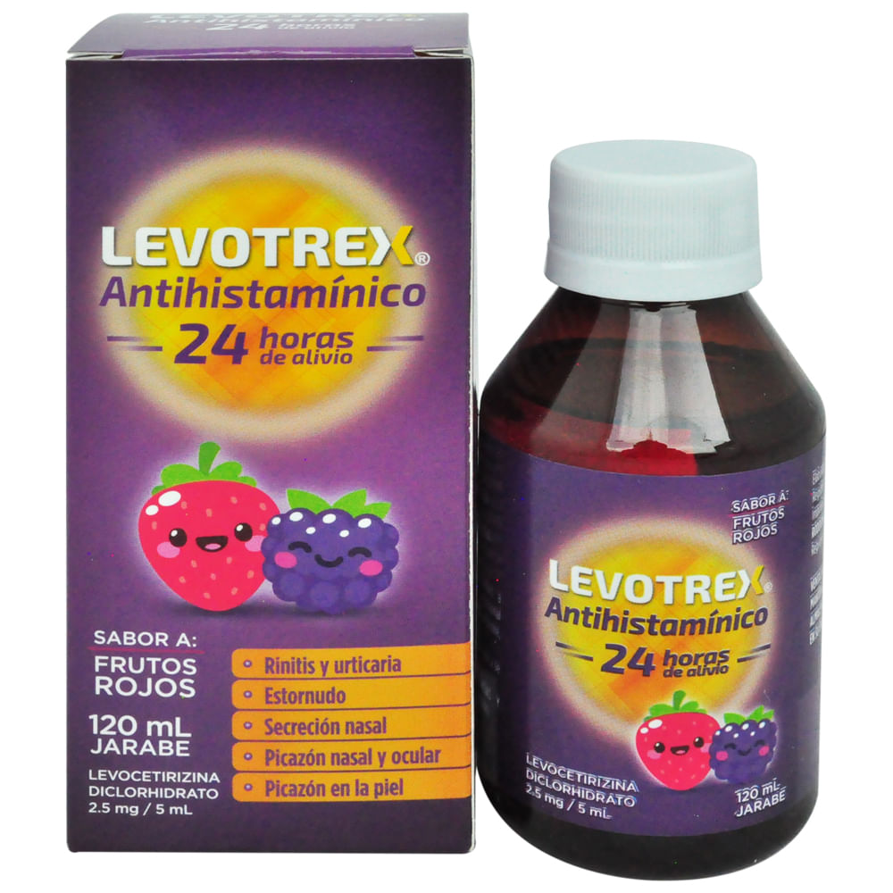 Levotrex Jarabe 2.5mg/5ml Frasco 120 ml - Farmacias Medicity