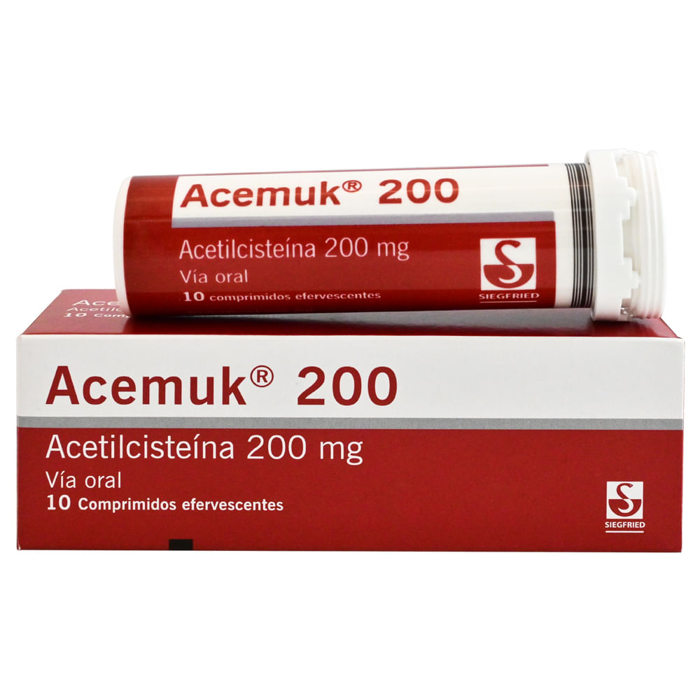 Acemuk Comprimidos Efervescentes 200 mg Frasco 10 Unidades - Farmacias ...