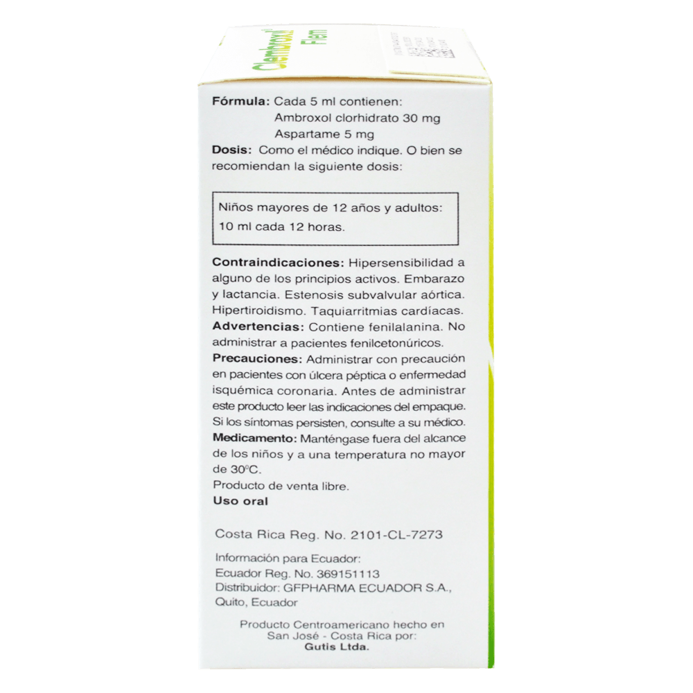Clembroxil Flem Solución Oral 30mg/5ml Adulto Frasco 120 ml - Farmacias ...