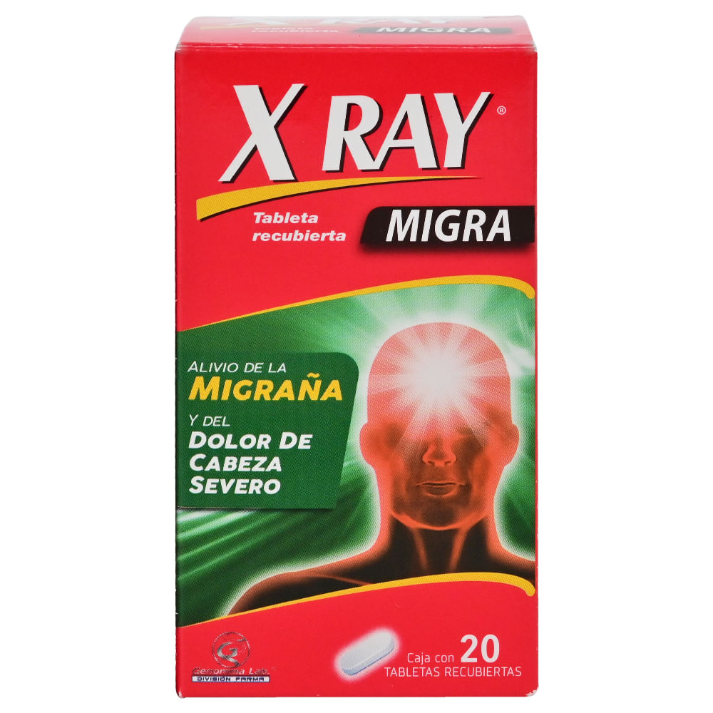 X Ray Migra Tableta Recubierta 250/250/65mg Caja 20 Unidades ...
