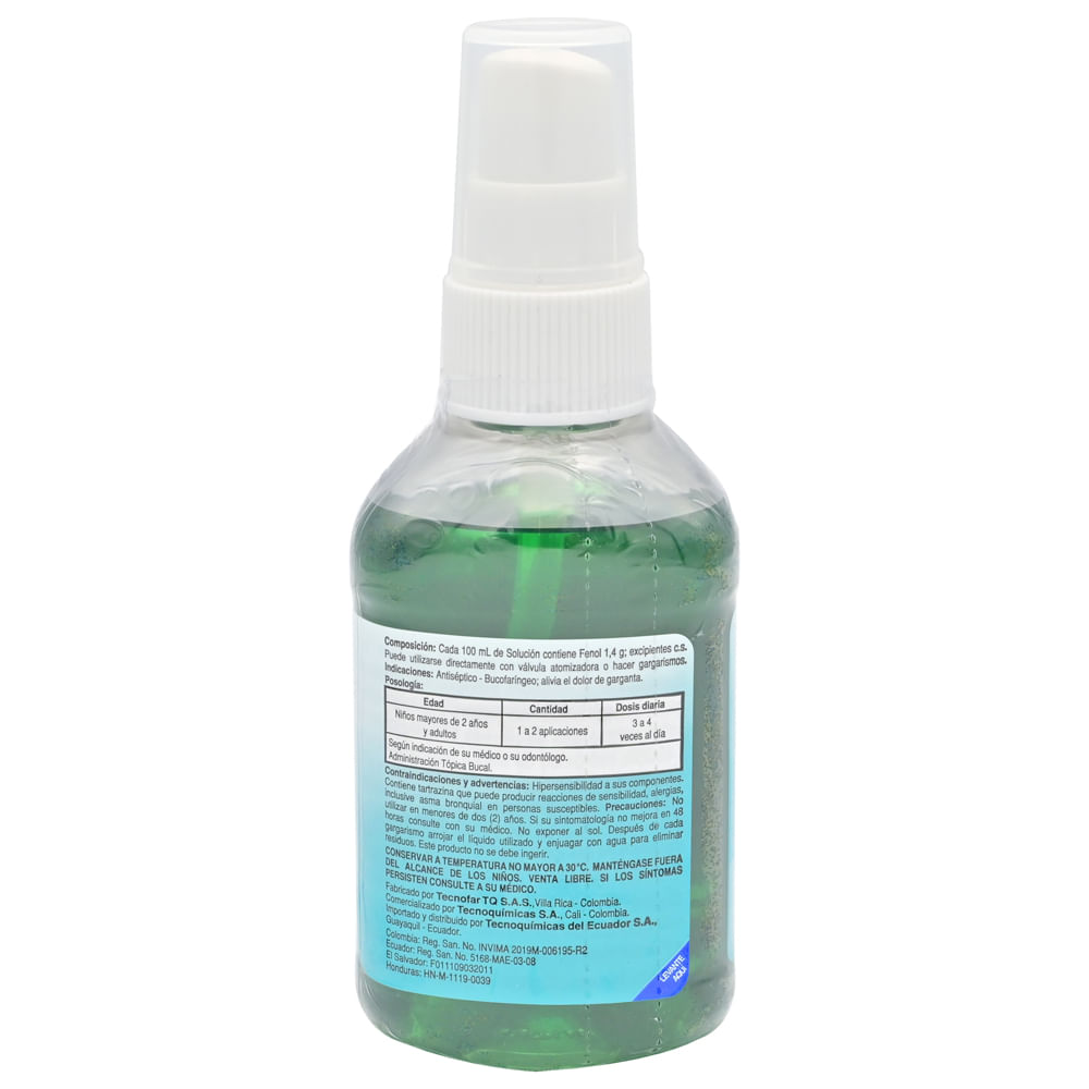 Noraver Solución Spray Tópica Garganta Spray Menta Frasco 120 ml ...