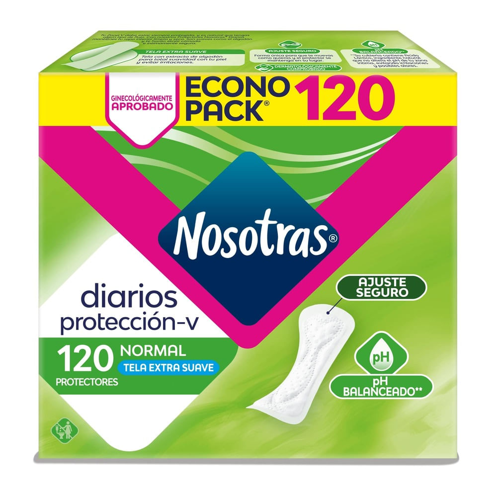 Nosotras Protector Diario Normal 120 Unidades - Farmacias Medicity