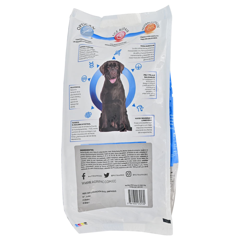 Nutrapro Comida Para Perro Adulto Raza Mediana-Grande 2 kg - Farmacias ...