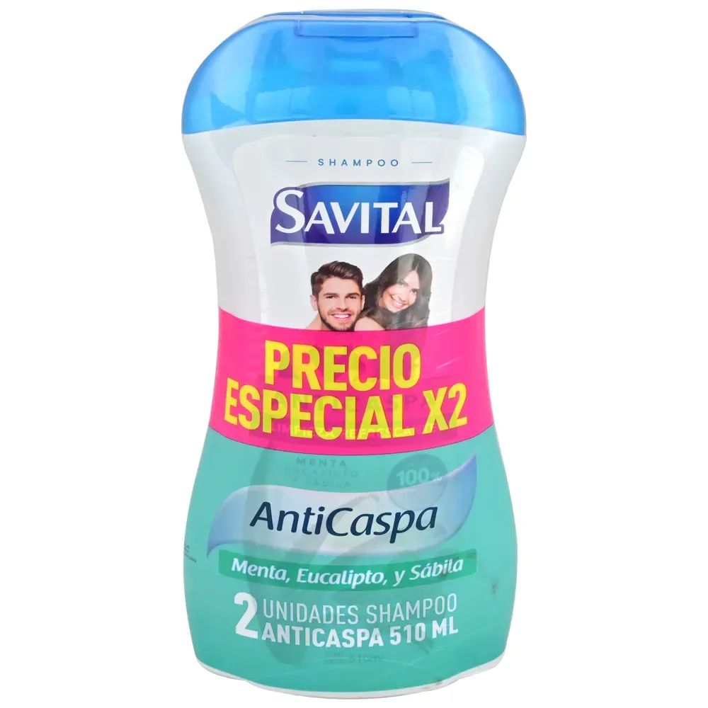 Savital Shampoo Anticaspa 510 ml 2 Unidades - Farmacias Medicity