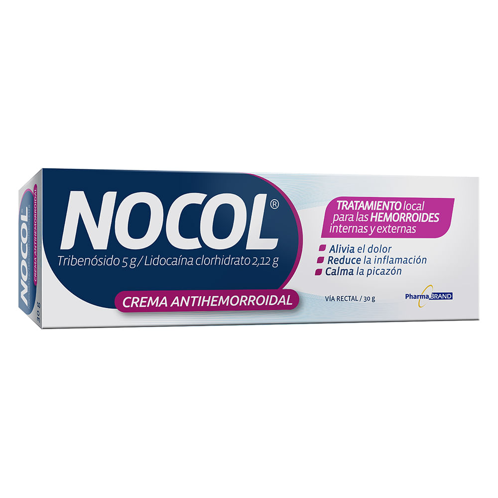 Nocol Crema Antihemorroidal 5g/2g Tubo 30g - Farmacias Medicity